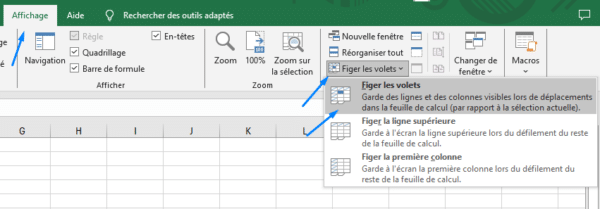 Comment bloquer une colonne dans Excel